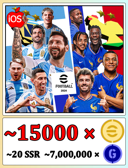 Sell eFootball 2024 iOS Account With ~15000 Coin